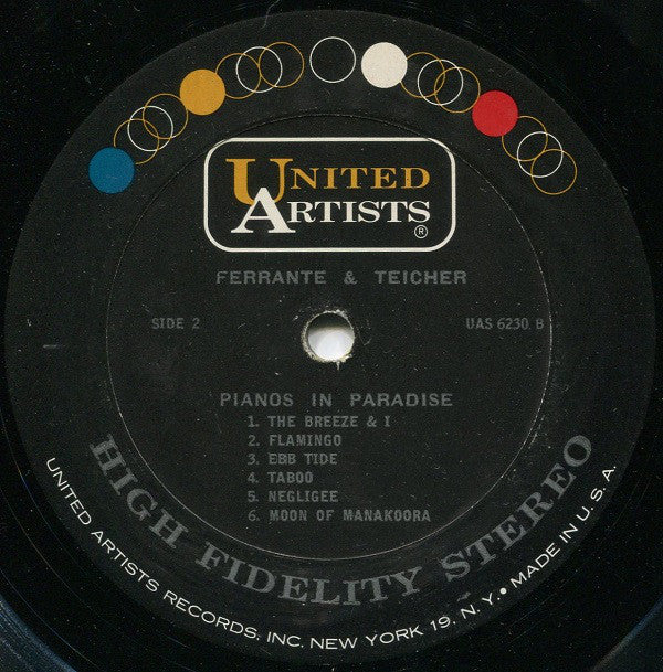 Buy Ferrante & Teicher : Pianos In Paradise (LP,Album,Stereo) Online ...