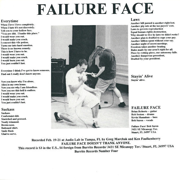 Buy Ulcer / Failure Face : Ulcer / Failure Face (7",45 RPM) Online for ...